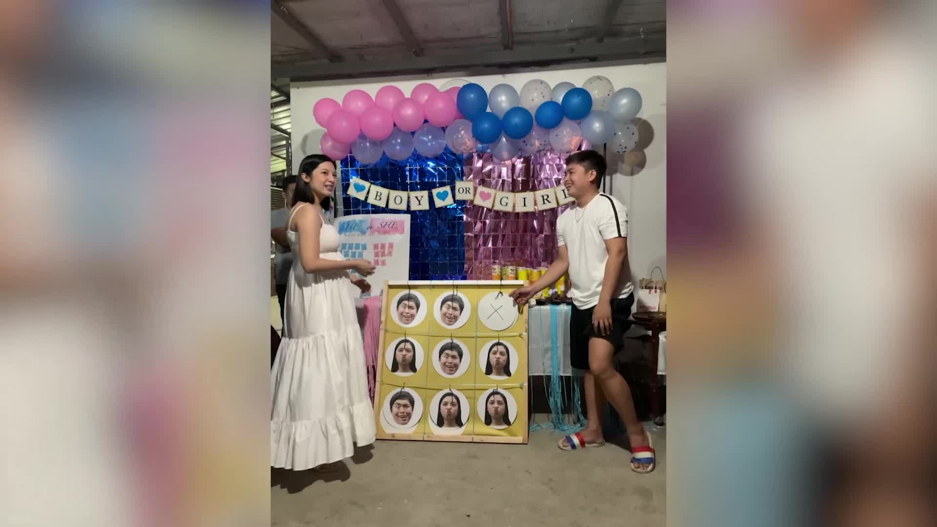 Parents reveal their firstborn baby's gender through amusing tic tac ...