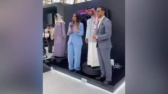 Saudi humanoid robot touches female presenter's bottom - ViralPress