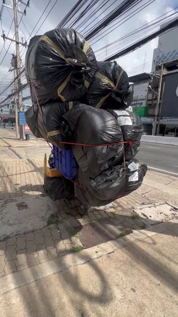 Postman stacks motorcycle with 10ft tall tower of parcels - ViralPress