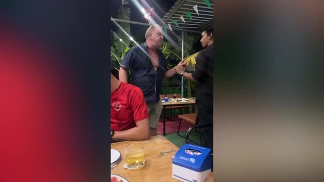 British husband, 60, flies into jealous rage at restaurant in Thailand ...